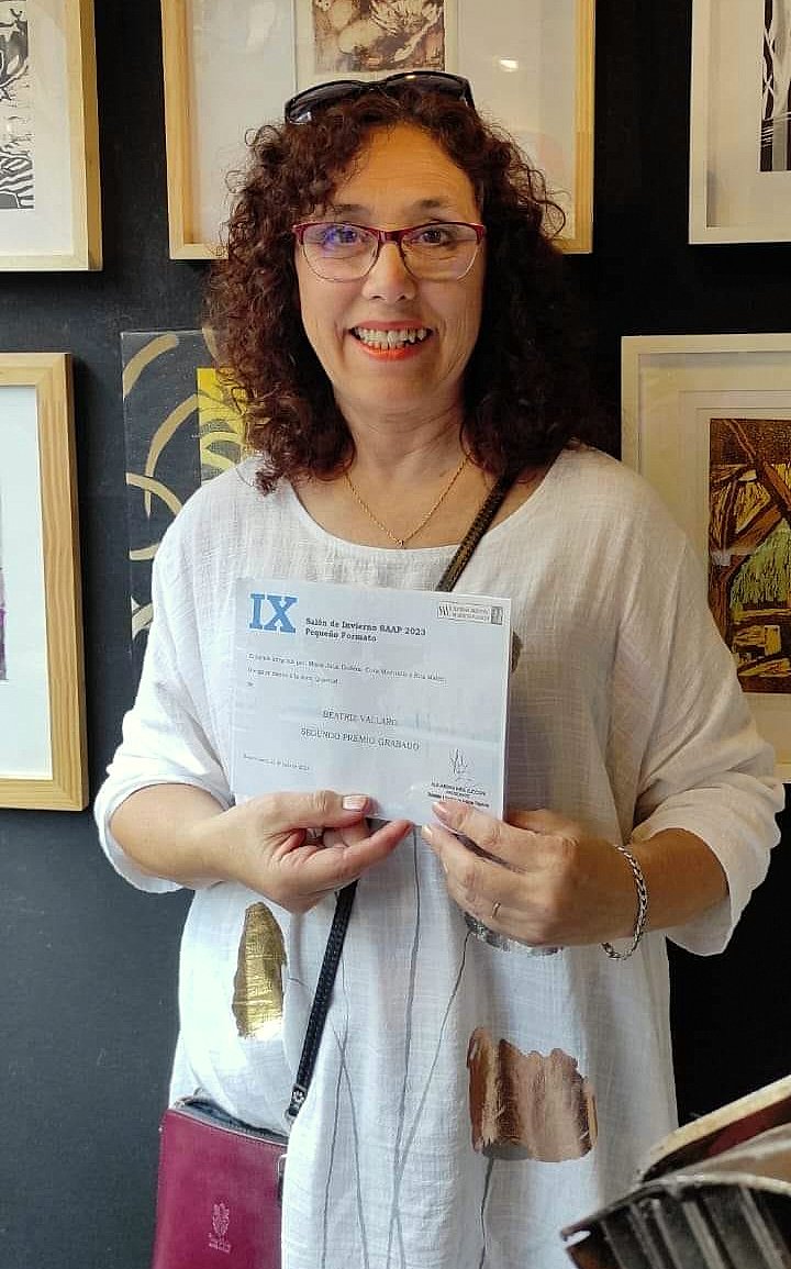 Beatriz Vallaro obtuvo el segundo premio en un concurso nacional de arte